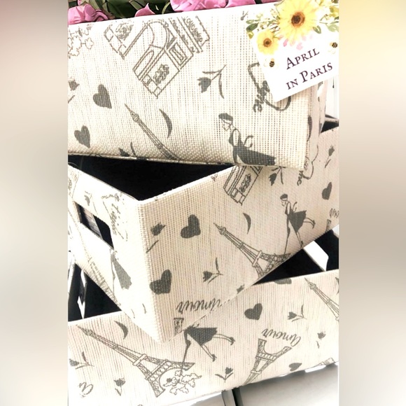Storage & Organization | Paris Eiffel Tower Canvas Storage Bins Set Of ...